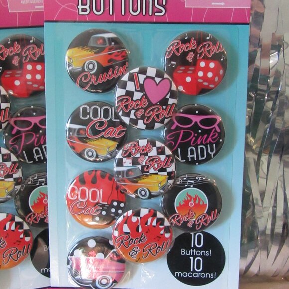 Macarons | Party Supplies | New Unopened 5s Retro Rock N Roll Party Decor Set 28 Pieces | Poshmark